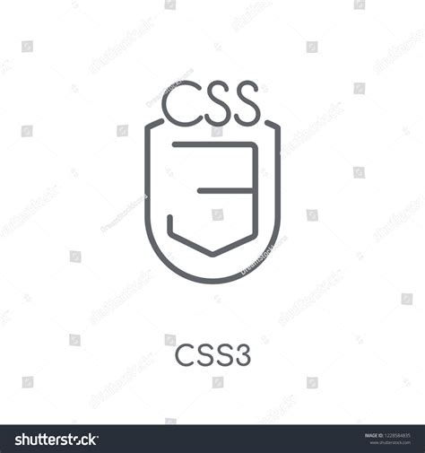 Css3 Linear Icon Modern Outline Css3 Stock Vector Royalty Free