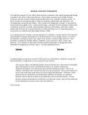 DESIGN CONCEPT STATEMENT Docx DESIGN CONCEPT STATEMENT Now That The Research For Your Office