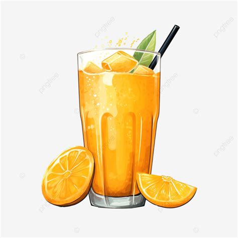 Ai Generative Orange Squash Drink Illustrations Fruit Orange Drink