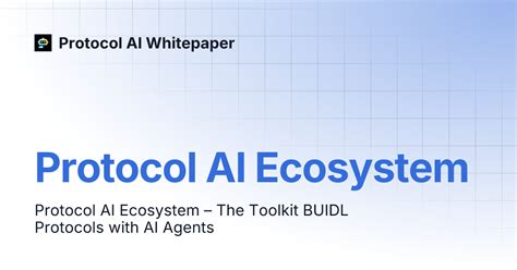 Protocol Ai Ecosystem Protocol Ai Whitepaper