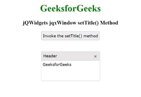 jQWidgets jqxWindow setTitle 方法 码农参考