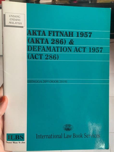 Defamation Act 1957 Hobbies And Toys Books And Magazines Textbooks On