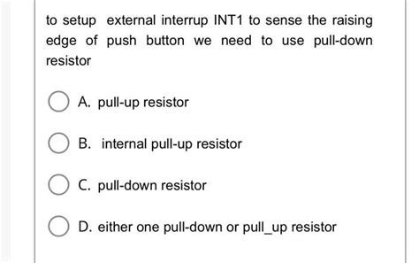 Solved To Setup External Interrup Int1 To Sense The Raising