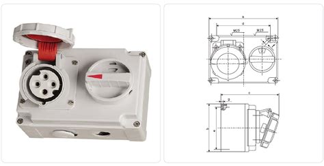 Interlock Switch Socket IP Surface Mounted Socket Plug And Mechanical Interlock Chenf Electric