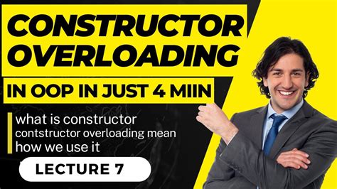 Constructor Overloading In Object Oriented Programming In C In Hindi