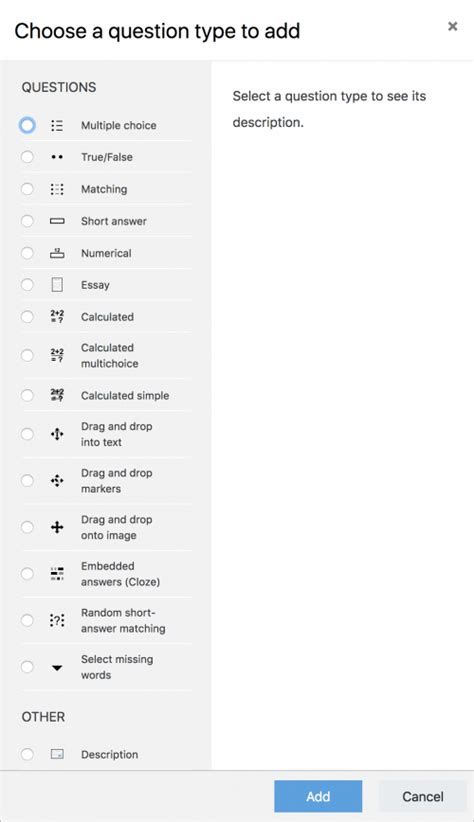 Question Types Moodledocs