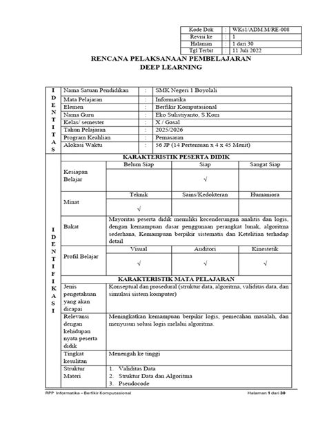 Rpp Informatika Deep Learning Pdf