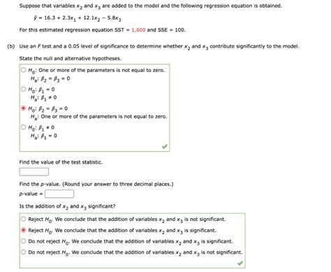 Solved N A Regression Analysis Involving Observations Chegg