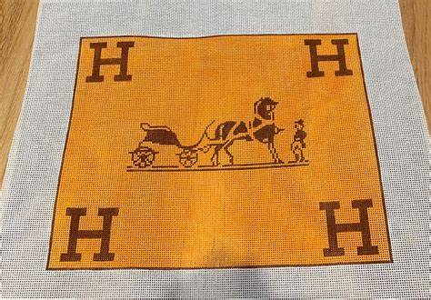 Kate Dickerson Pl 431 Hermes Caleche Logo And Corner Hs Stitch By Stitch