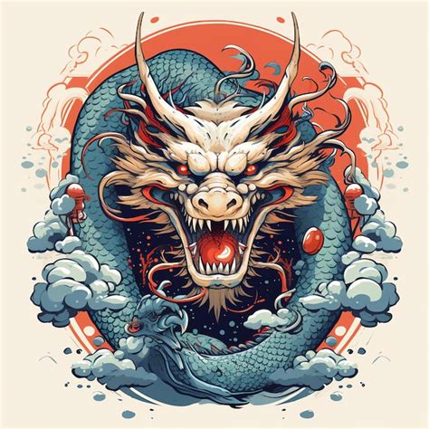 Premium Ai Image A Dragon With Red Eyes And Horns