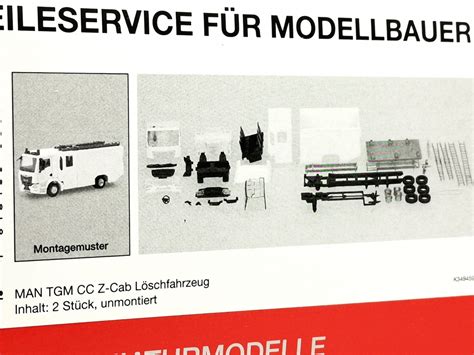 streckermax 085762 man tgm cc z cab löschfahrzeug 2 stück herpa