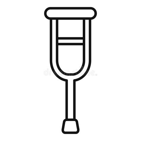 Underarm Crutch Icon Representing Medical Rehabilitation Equipment