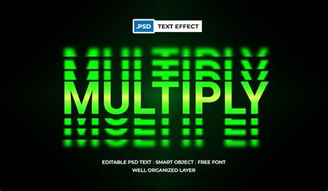 premium psd multiply text effect