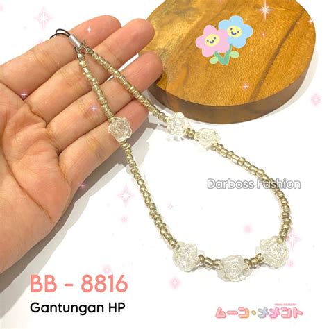 Jual 2 Gantungan Hp Estetik Tali Hp Strap Hp Beads Tali Gantungan Hp Lanyard For Phone
