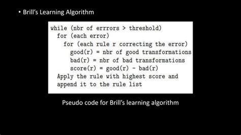 Parts Of Speech Tagger Pptx