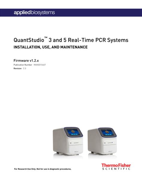 Quantstudio™ 3 And 5 Real Time Pcr Systems Quantstudio™ 3 And 5 Real Time Pcr Systems