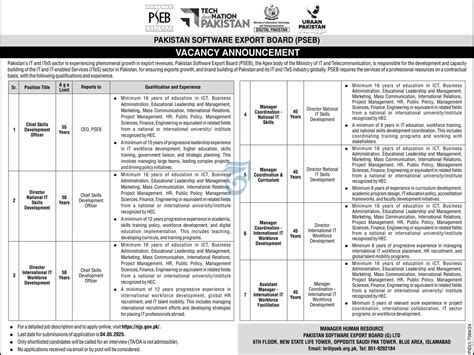 Pakistan Software Export Board Pseb Jobs April 2025