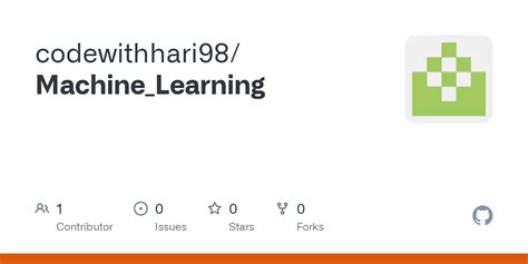 GitHub Codewithhari Machine Learning