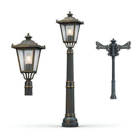Three Street Lamps Are Shown With The Word Angel On Them Premium Ai