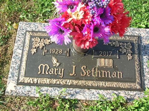 Mary Jane Calhoun Sethman 1928 2017 Find A Grave Memorial