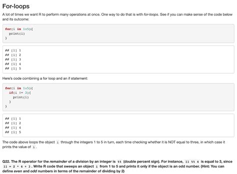 Solved Using R Studio The R Operator For The Remainder Of Chegg Com