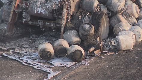 Driver Cooperating In I 5 Propane Tank Fire Investigation