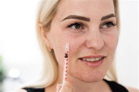 Premium Photo Real Skin Biorevitalization On White Background Traces