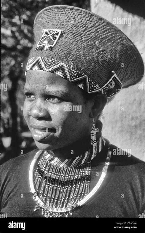 Colorful Woman In Native Zulu Tribe At Shakaland Center South Africa