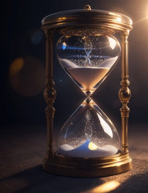 Premium Ai Image Hourglass On Wooden Background