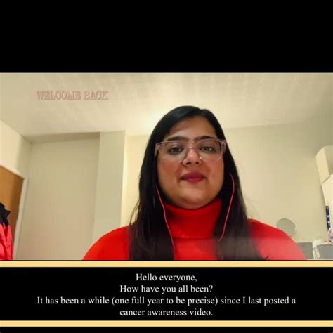 Watch The Video Of Cancer Awareness The Series Jahnavi Ahuja Posted
