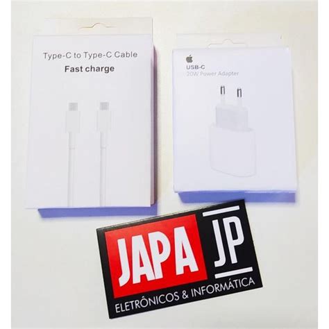 Fonte Carregador Tomada Tipo C W Cabo Usb Tipo C Duplo Shopee Brasil