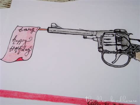 The Blue Birdhouse Birthday Cards Bicycle And Gun