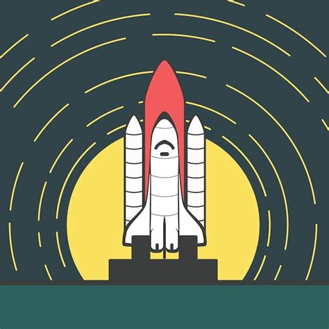 Premium Vector Launching Rocket Vector