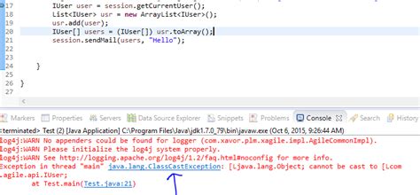 Classcastexception When Using Comagilepxiagilesession Function