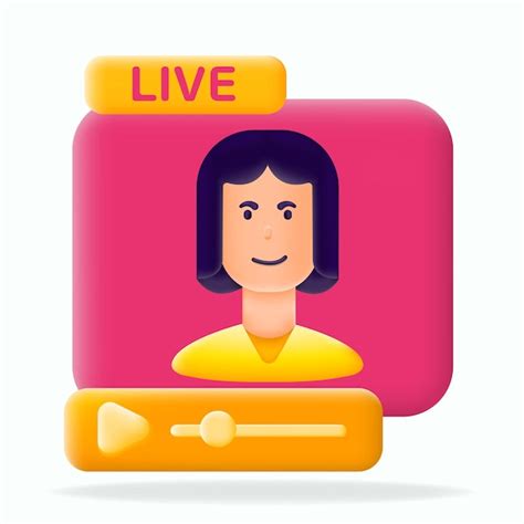 Premium Vector 3d Vector Illustration Of A Woman Streaming Live With