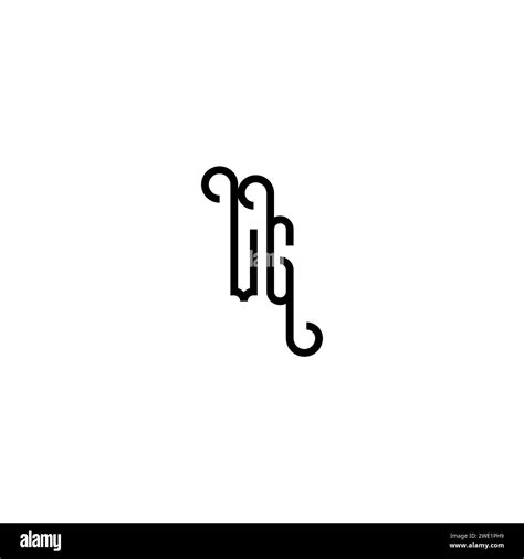 Vg Simple Curved Concept Initial Logo Design Black And White Background