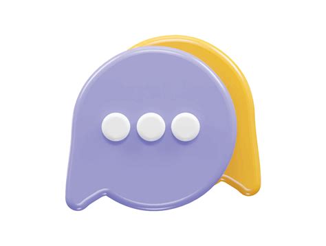 3d Rendering Vector Message Icon Illustration Transparent Element