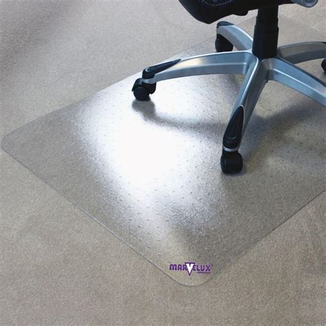 Marvelux Durable Office Chair Mat Rectangular With Lip
