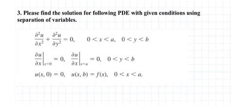 Solved Please Find The Solution For Following PDE With Chegg