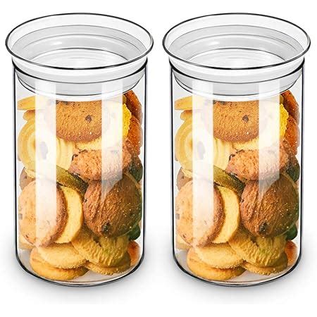 Amazon ZENS Glass Canister Jars With Glass Lid Airtight Kitchen