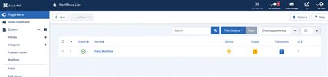 Workflow Joomla Documentation