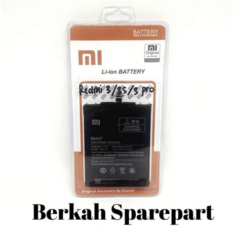 Jual Baterai Batre Xiaomi Redmi 4x 3 3S 3 Pro 3X BM47 BM 47 Shopee Indonesia