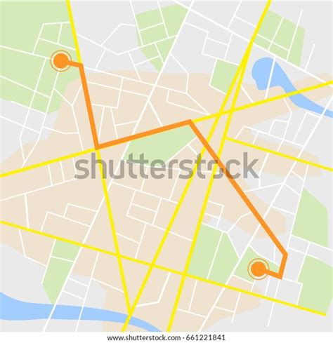 Gps Navigation Background City Map Vector Stock Vector Royalty Free