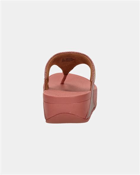 Fitflop Lulu Glitter Splash Slippers Voor Dames Roze Shoemixxnl