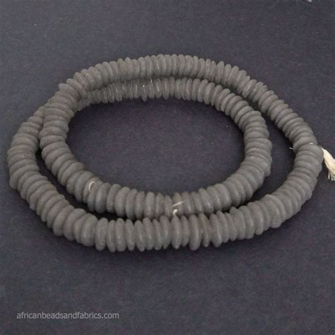 African Beads Ghana Krobo Recycled Glass Spacers Disc Doughnut