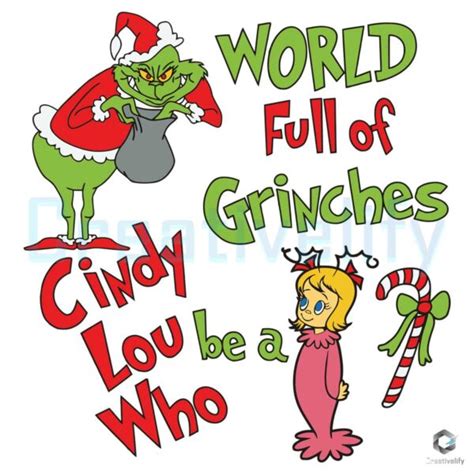 World Full Of Grinches SVG Be A Cindy Lou Who File CreativeLify