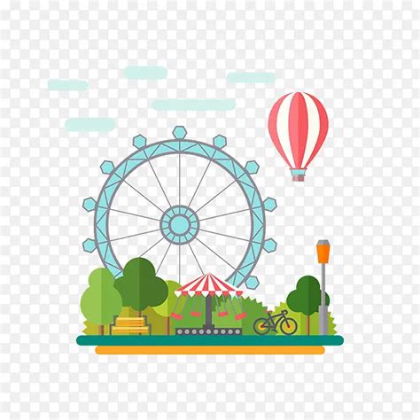 手绘卡通摩天轮PNG图片素材下载 图片编号yxojdapn 免抠素材网
