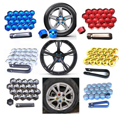 17mm19mm21mm 20 Pcs Car Wheel Nut Caps Protection Covers Caps Anti