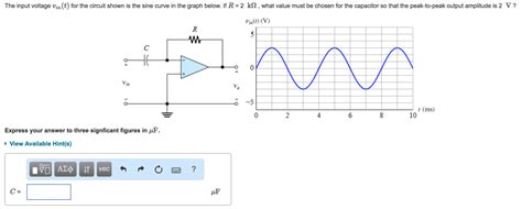 Solved The Input Voltage Vin T For The Circuit Shown Is The