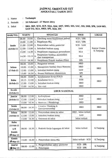 Contoh Laporan Ojt Download Contoh Lengkap Gratis